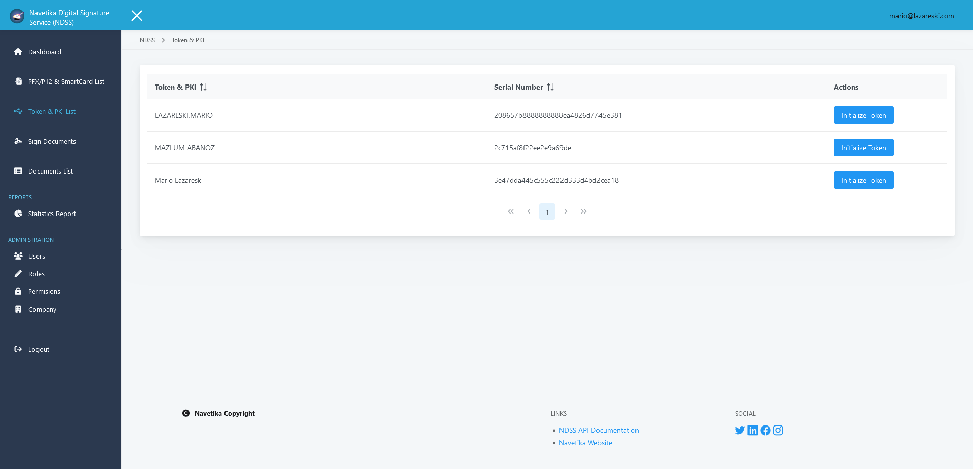 Digital Signature Service - Navetika